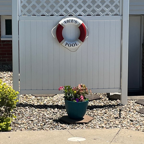 Personalized Life Preserver Ring - Pool Décor - Boat Décor -beach House ...