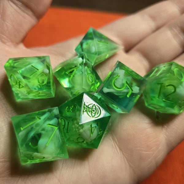 Quantum Candy Irridescent Pink Opal Sharp Edge Dnd Dice Set - Etsy