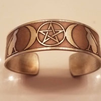 Havamal 77 Runes/helm of Awe Cuff Bracelet Armband copper Large Heavy ...