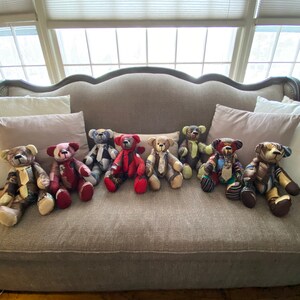 6 Necktie Patchwork Memory Bear - Etsy