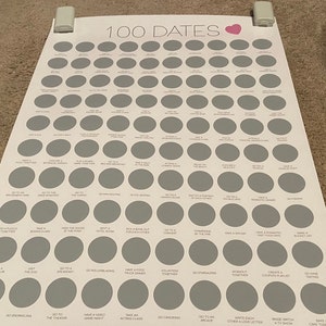 100 Dates Scratch off Poster Engagement Gifts, Couples Gift ...