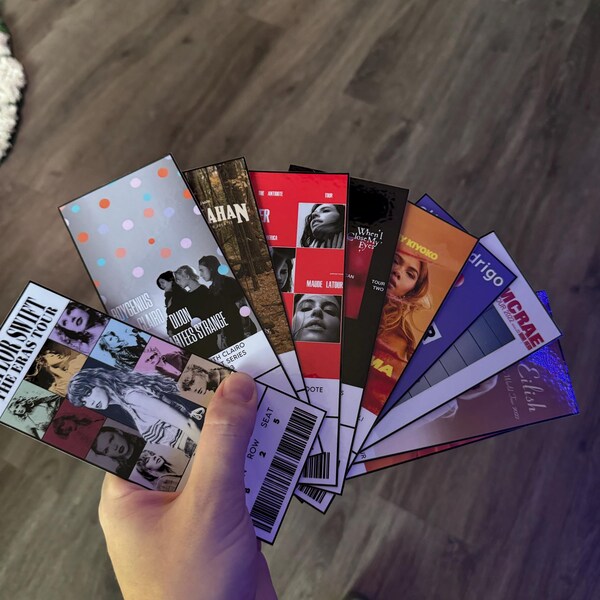 Physical Ticket Custom Personalized Laminated Concert Event Ticket ...