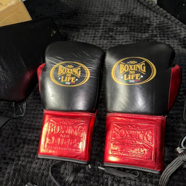 Handmade Boxing Gloves No Boxing No Life Made in Cowhide Leather Green ...