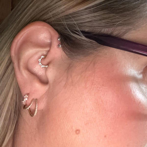 STACKING SET • Cartilage Piercing Hoops | 6mm, 8mm & 10mm | ASTM F136 ...