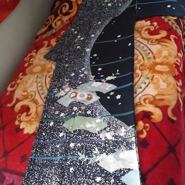 Rare Antique Hikifurisode Silk Wedding Kimono Geisha Geiko Maiko ...