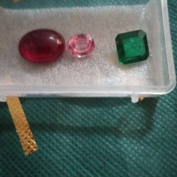 AAA Rated Lab Created Dark Red Ruby,(3no) Octagon 3x4mm-15x20mm ...