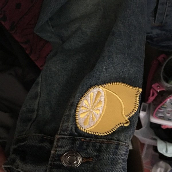 Yellow Half Lemon - Fruit - Iron on Applique - Embroidered Patch ...