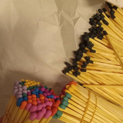 Refill Matchsticks Bundle of 100 Color Safety Matches to Refill Your ...