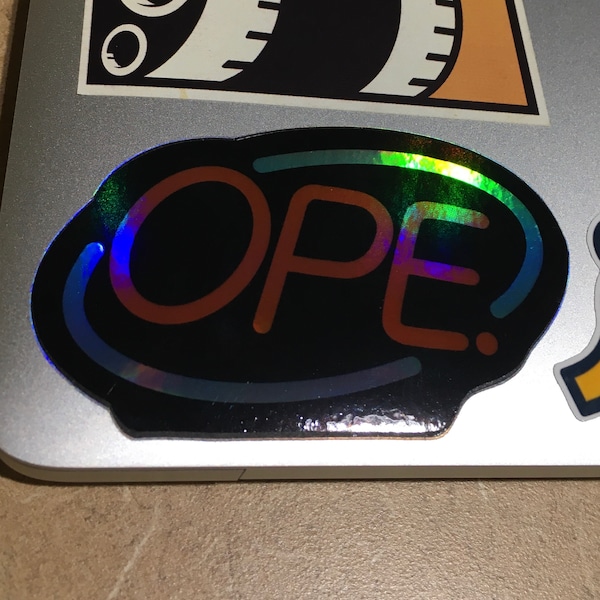 Ope Holographic Sticker - Etsy