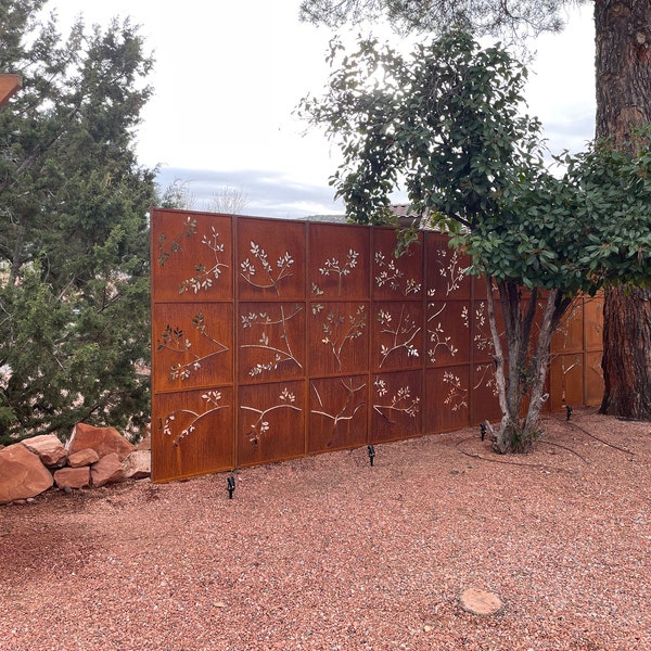Tree & Branches Privacy Screens, Metal Garden Art, Metal Yard Art ...