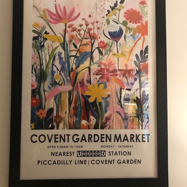 Covent Garden Flower Market, William Morris Floral Print, Vintage ...