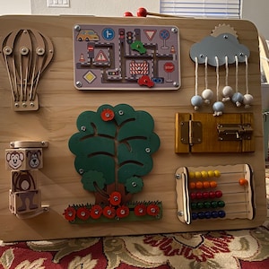 Busy Board Parts, Space Diy Busy Board Details, Toddler Boy Creative ...