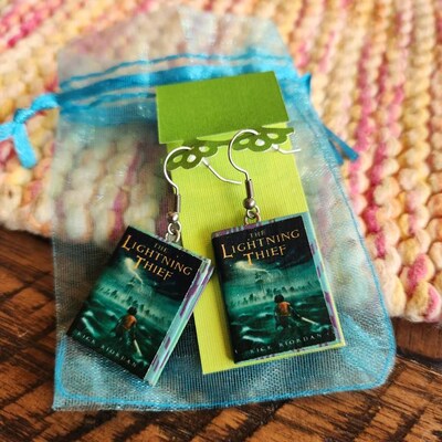 Percy Jackson and the Lightning Thief Book Earrings Book Jewelry ...