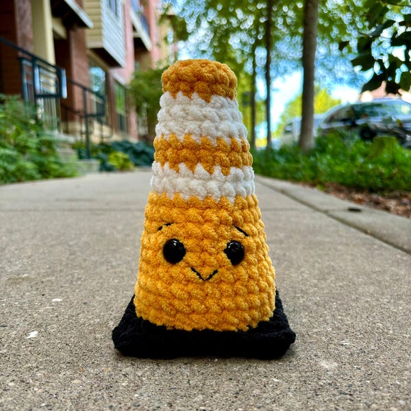 Caution Cone Crochet Pattern - Etsy