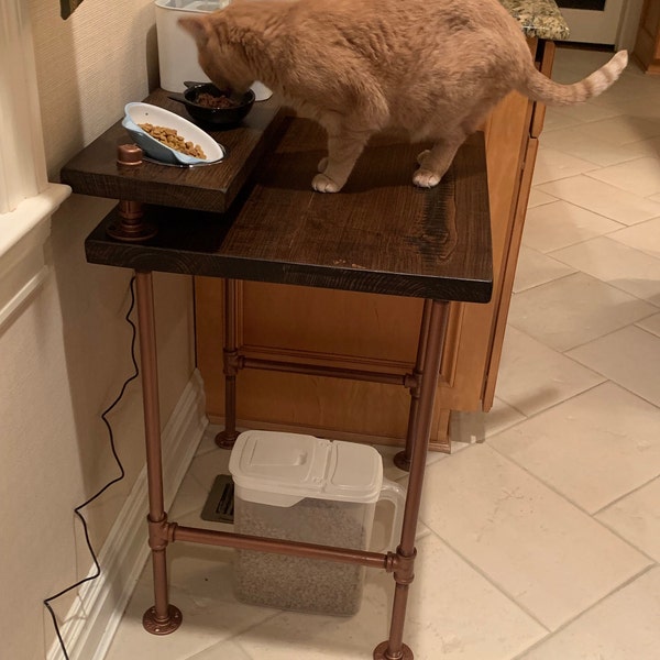 Elevated Cat Food Station - Etsy