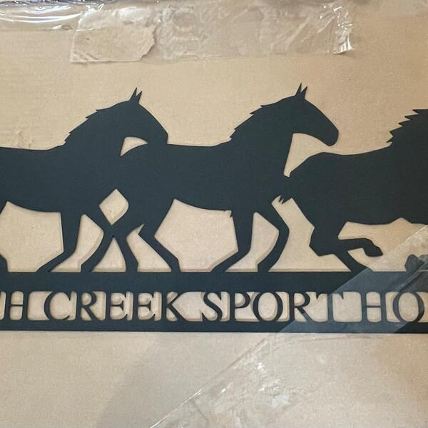 Custom Horse Ranch Sign, Personalized Metal Ranch Sign, Metal Hose Sign ...