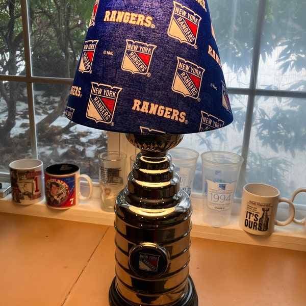 New York Rangers Lamp Shade NHL. Shades Are 9.5" X 5" X 7" Tall - Etsy