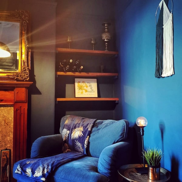 Cool Modern Wall Art in Blue | Minimalist Design | Design Studio Poster ...