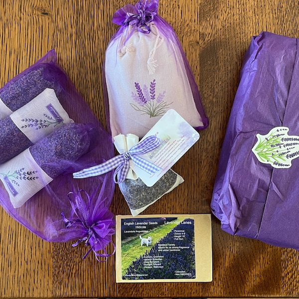 Sachet Lavender Set of 8, English & French, Organic, Aromatherapy ...