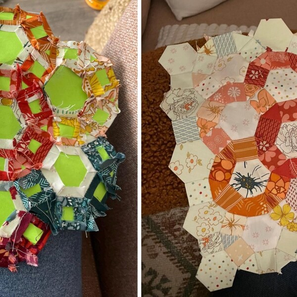 Lulu Well Smitten Quilt Print at Home Shapes for English Paper Piecing ...