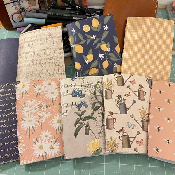 Weekly or Monthly Planners, Travelers Notebook Insert Set in Passport ...