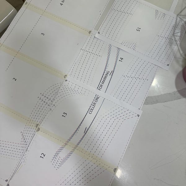 Men Mandarin Collar Shirt Sewing Pattern All Size Grading XS to XXXL in ...