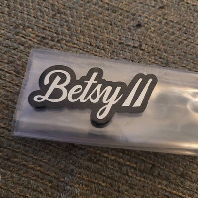 Custom Engraved Car Name Emblem Badge Black With Brushed Silver ...