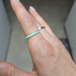 Unicorn Poop Ring With Opal Inlay 6mm Width Diamond Dust Ring ...