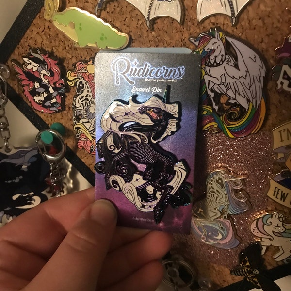 GRADE B Wicked Unicorn D Rainbow Metal Anodized Enamel Pin - Etsy