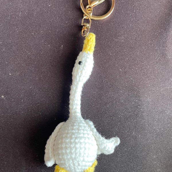Crochet Keychain-duck Keyring- Keychain-ring Animal Keychain-amigurumi ...