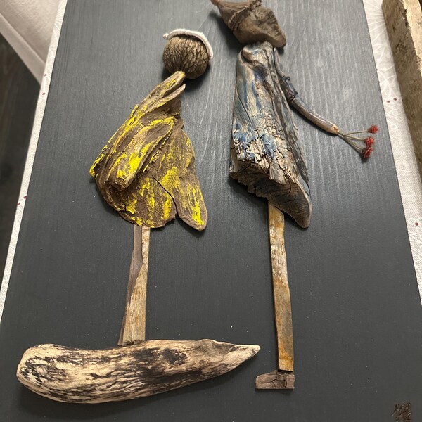 Natural Coastal Village Street 22x19x6inch Driftwood Wall Sculpture. - Etsy