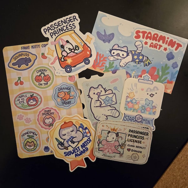 Passenger Princess License Holographic Waterproof Sticker Cute Opossum ...