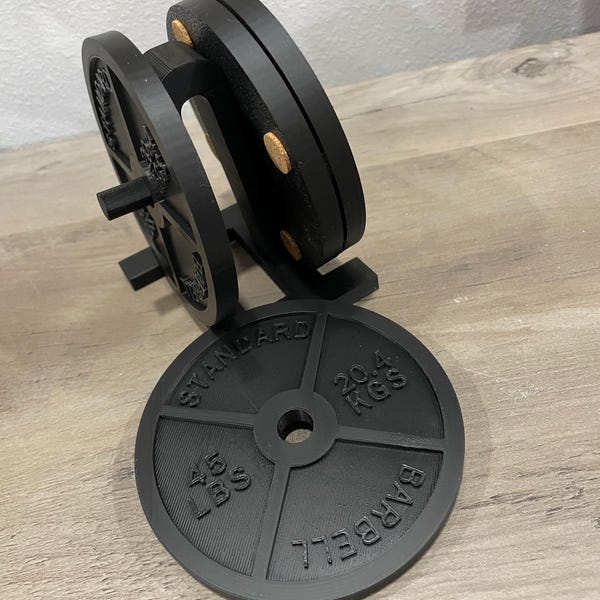 Weight Plate Coaster Set With Rack | Non-slip Coasters, Gym Gift for ...