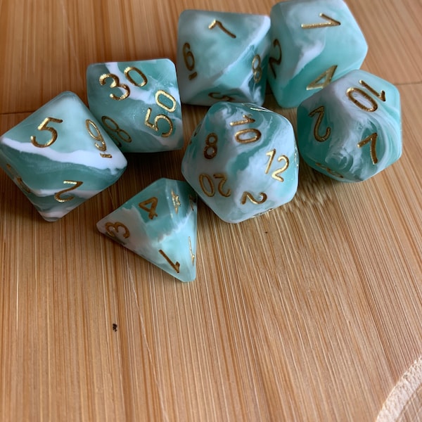 Seastone Dice Set (made to Order) - Etsy