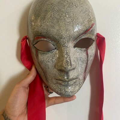 Full Face Masquerade Mask. Hand Painted Horror Theater and Scary ...