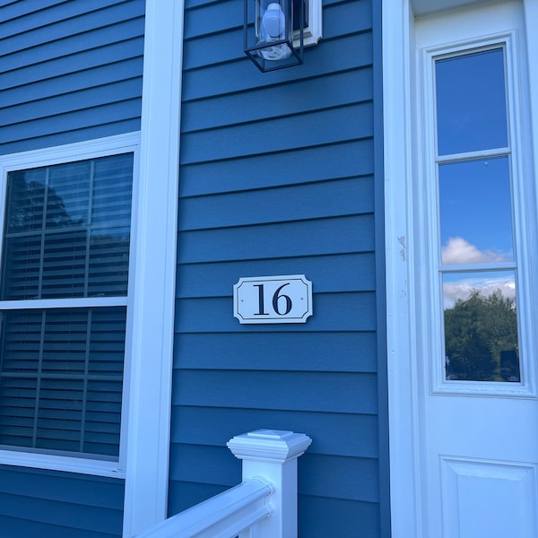 Custom House Number Sign: Weather-resistant HDPE Plastic Address Plaque ...
