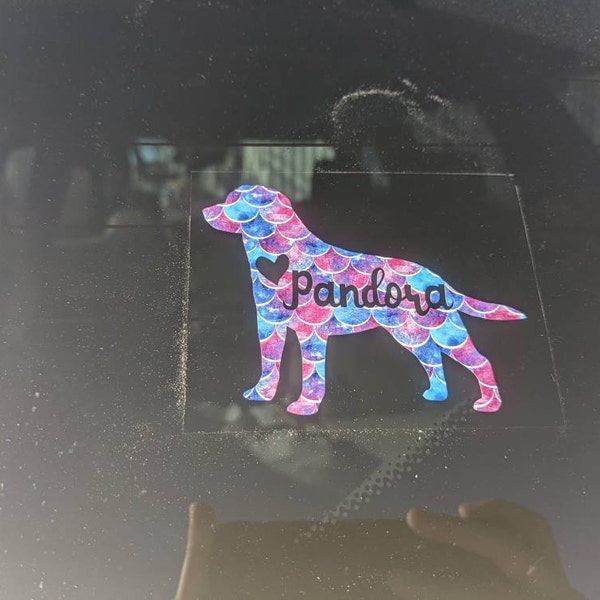Personalized Lab Decal - Labrador Vinyl Sticker for Cars, Tumblers ...