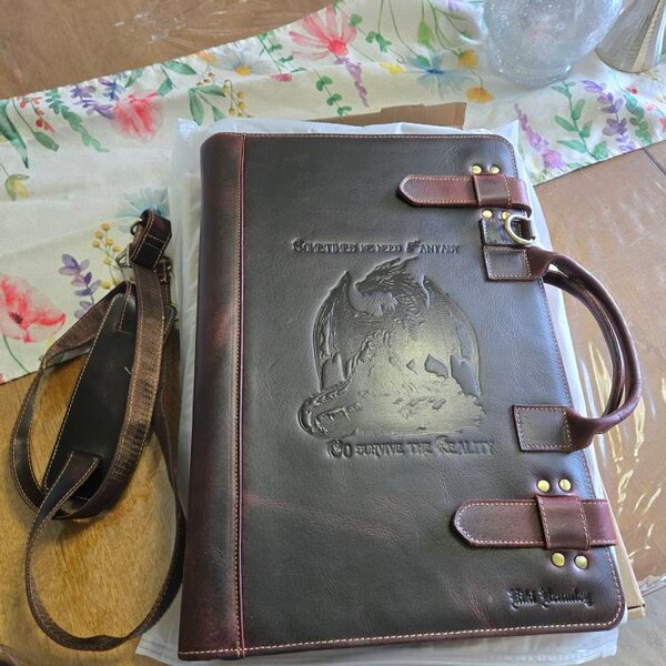 Personalized Leather Portfolio for Men, Custom Name&logo Leather ...