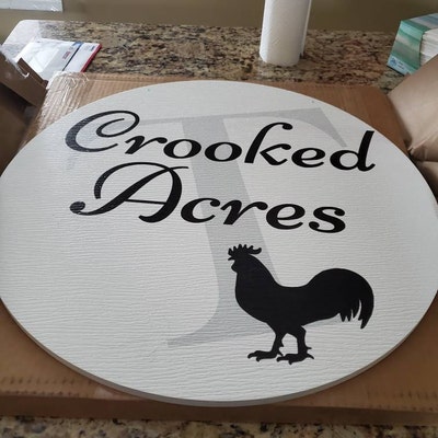 Extra Large Round Farm Sign Ranch Business Sign Raised Text Commercial ...