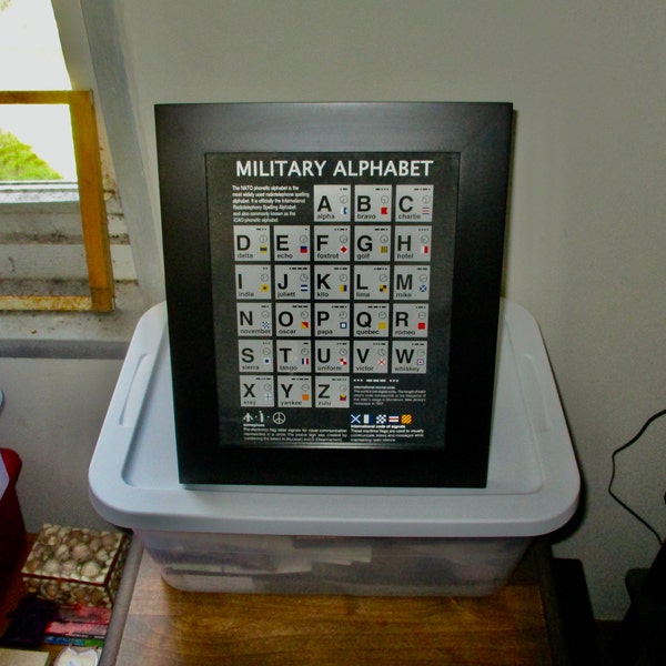Military Decor Phonetic Alphabet Morse Code Poster Morse Code Gift Army ...