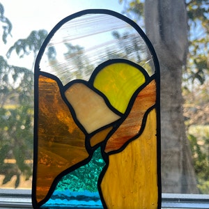 Stained Glass Patterns Leaf Boho Stained Glass Leaf - Etsy