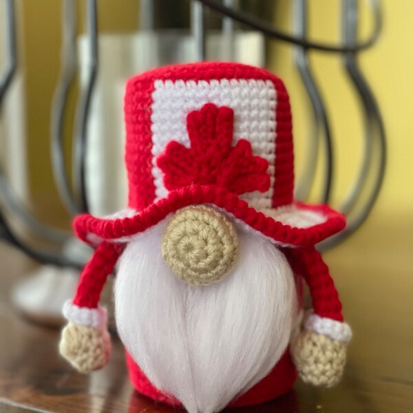 Canadian Patriotic Gnome Pattern PDF Canada Day Crochet Pattern ...