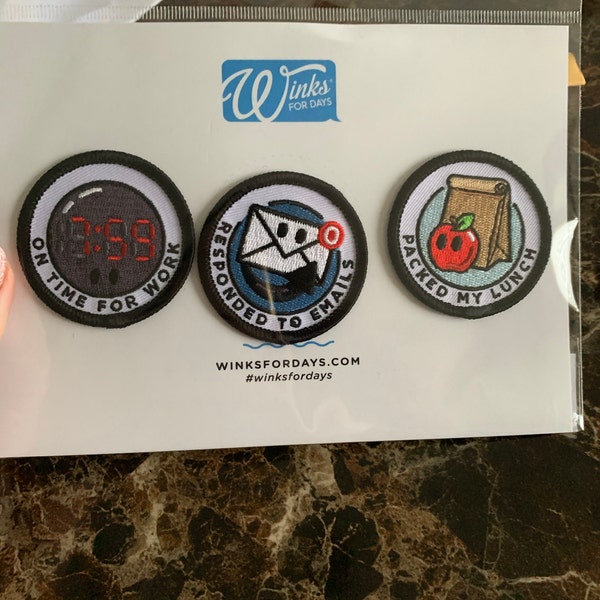 Adulting Merit Badge Embroidered Iron-on Patches (corporate - Set 1 ...