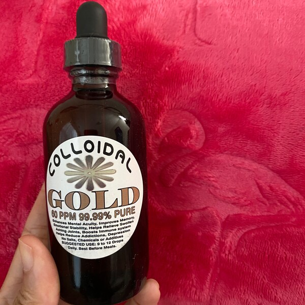 Pure Colloidal Gold 60PPM Not a Ruby Red - Etsy