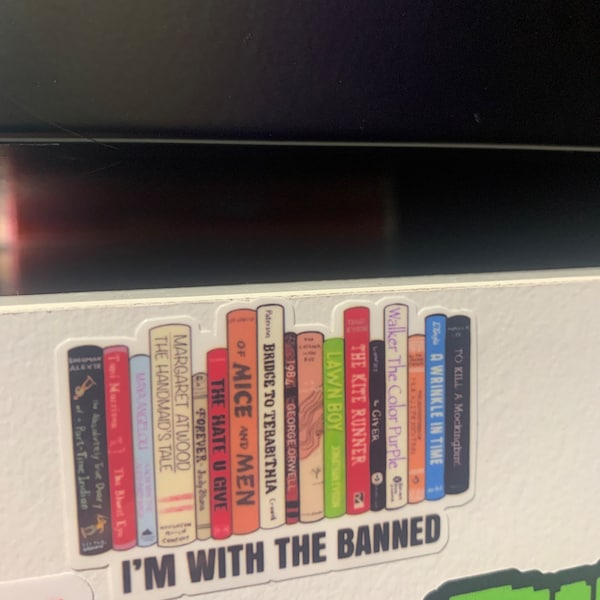 I'm With the Banned Sticker, Banned Books Sticker, Librarian, Water ...