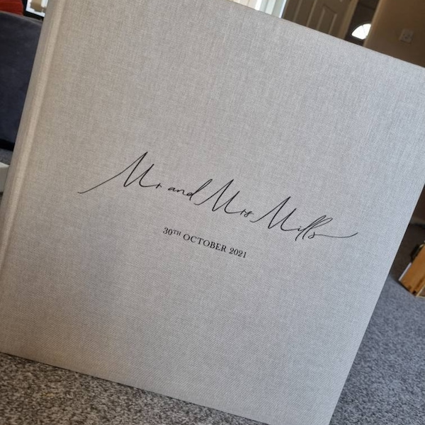 Extra Large Traditional Book Bound Personalised Wedding Photo Album ...