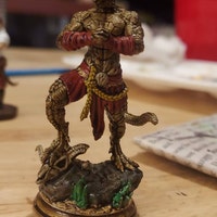 Dragonborn Fighter Mini 28mm, 32mm, 75mm Scale Resin Miniature Dungeons ...