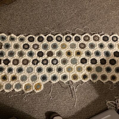 CROCHET PATTERN Zinnia Hexagon Temperature Blanket Pattern Granny ...