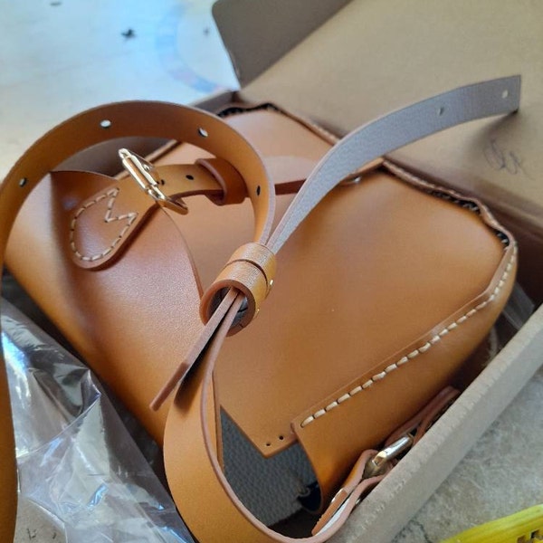 DIY Leather Saddle Bag Kit: Split Leather Craft With Tutorial - Etsy