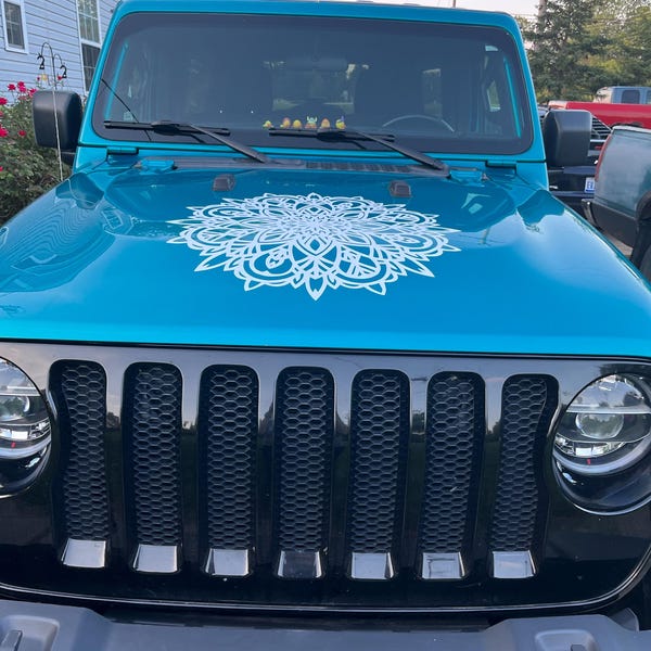 Two Printed Vinyl Hood Decals Custom Name Text Accessories, Hood Decals ...